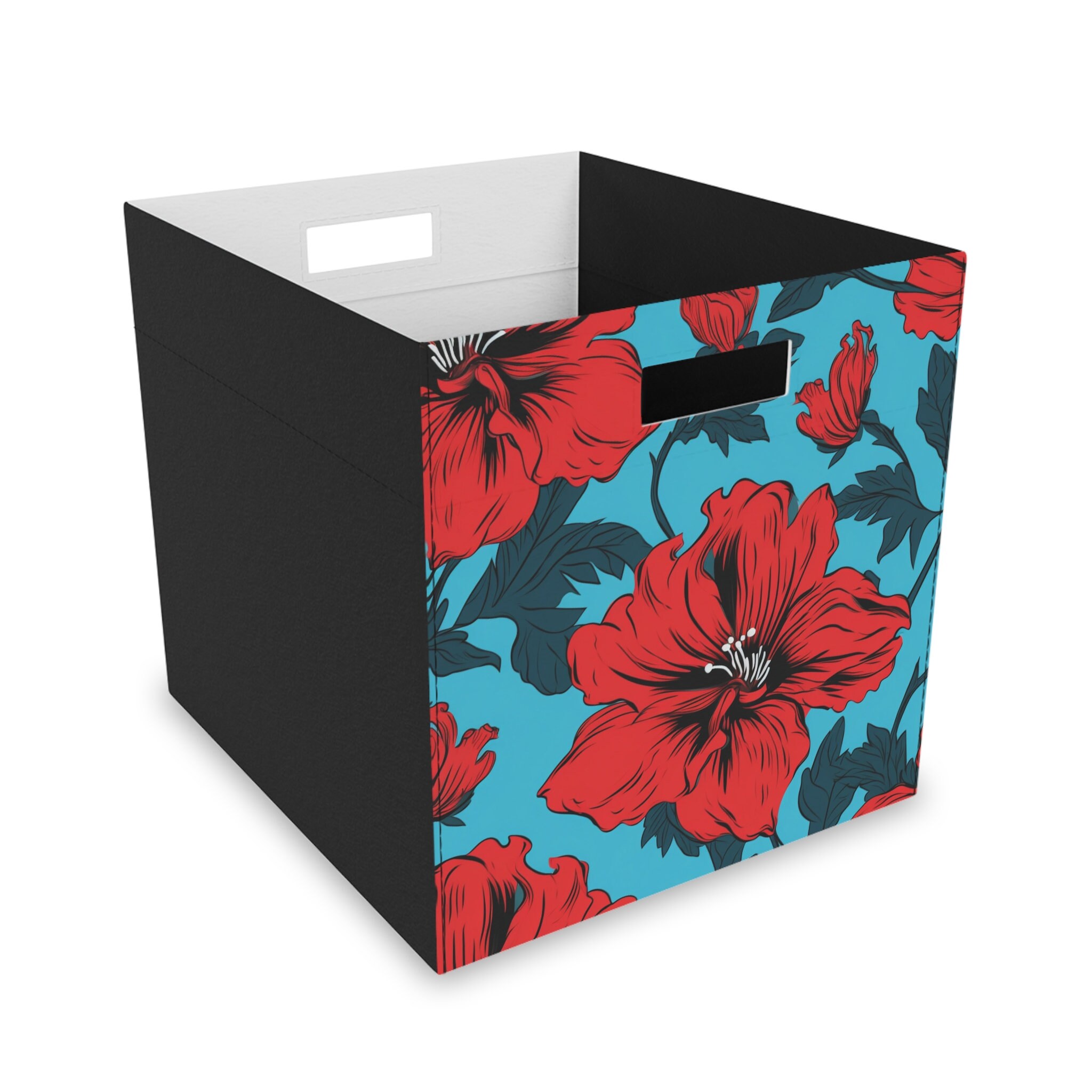 Felt Storage Box - Bright, Colorful Floral Pattern - Etsy