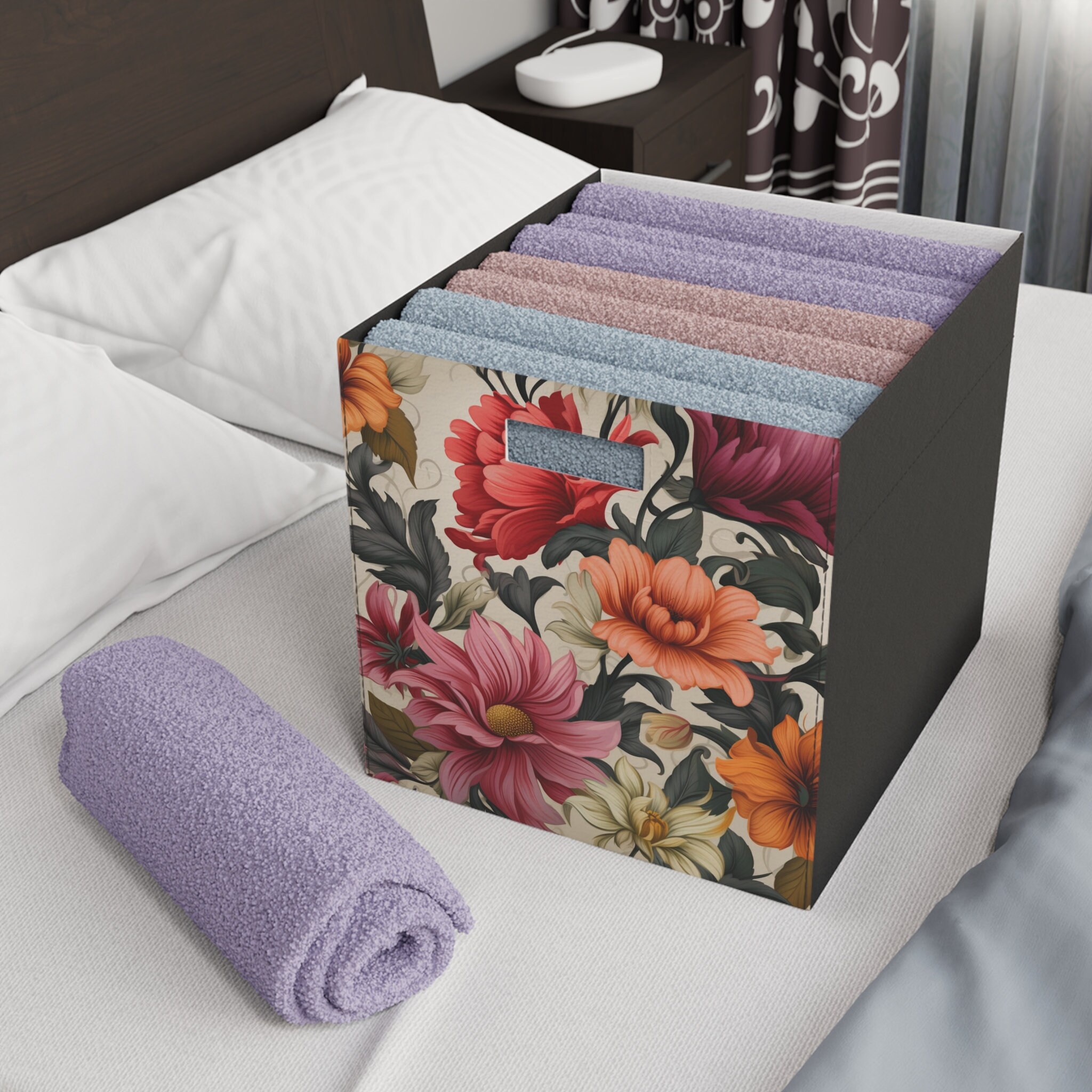 Felt Storage Box Still-life Floral Pattern - Etsy