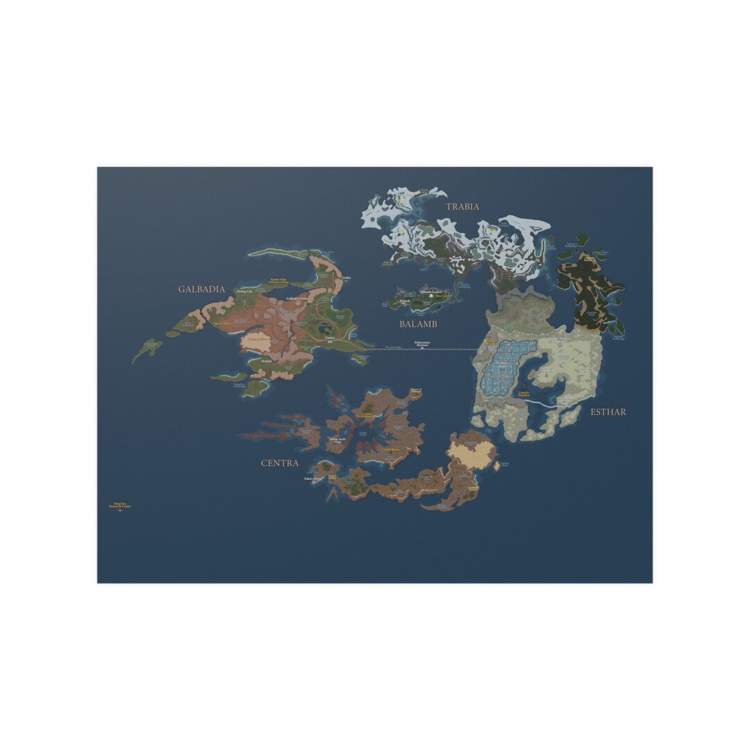 Final Fantasy VIII World Map - Etsy