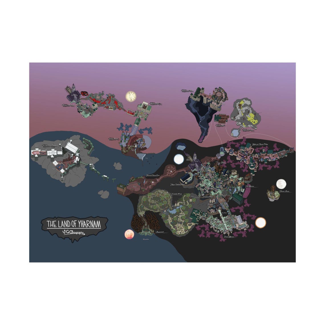 Bloodborne Illustrated World Map of Yharnam - Etsy