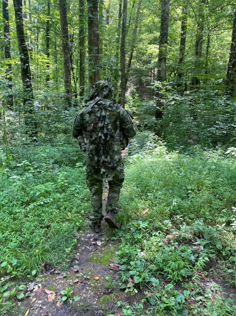 Hillbilly Half Ghillie Wisp (lightweight Assault Concealment Sniper Coat Poncho) - Etsy