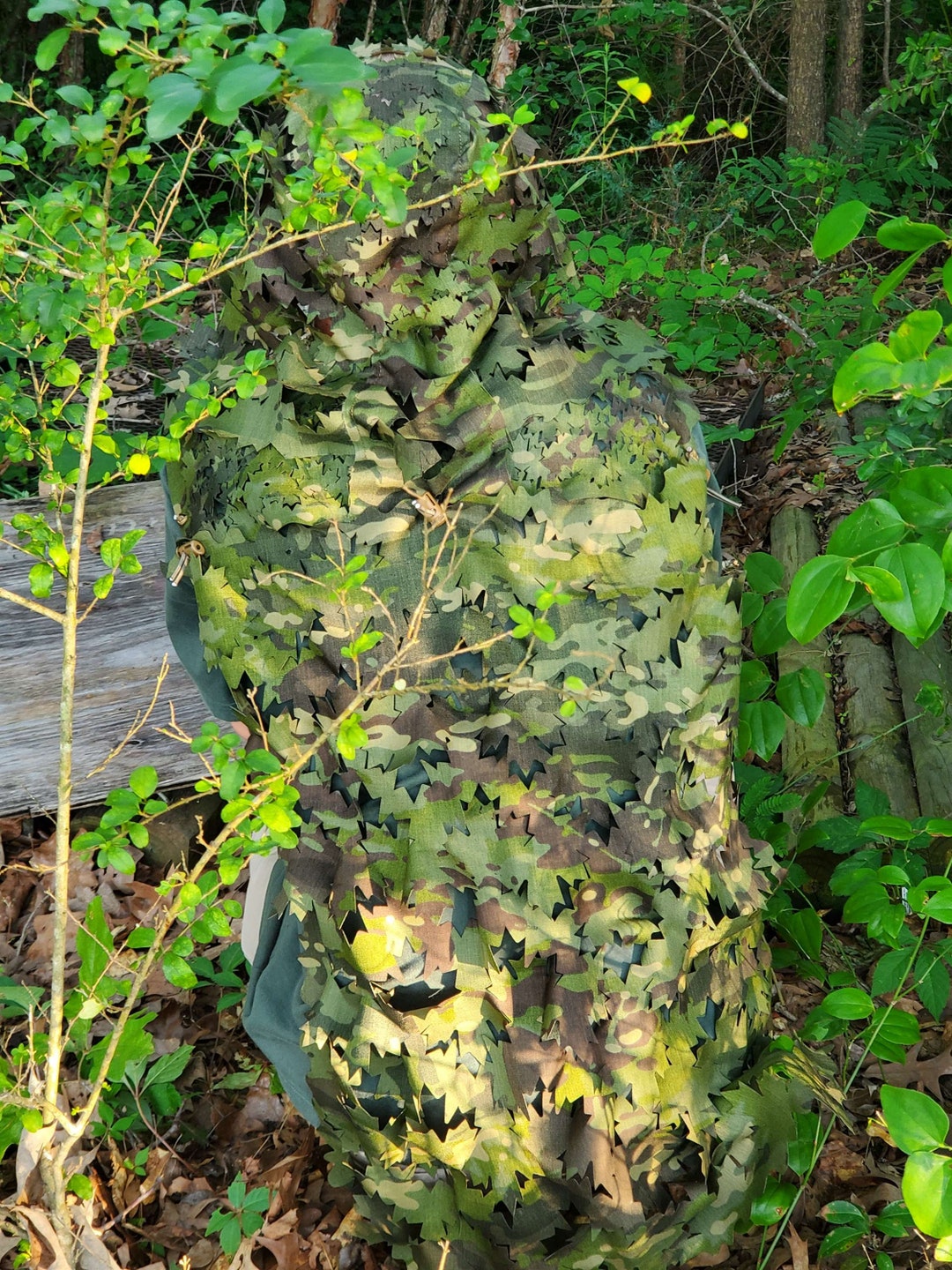 Hillbilly Half Ghillie Wisp (lightweight Assault Concealment Sniper Coat Poncho) - Etsy