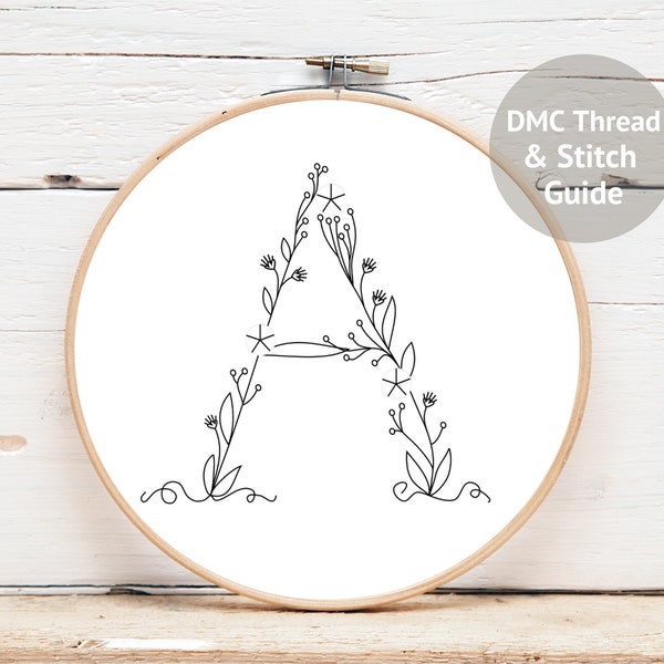 Hand Embroidery Letter Patterns - Etsy