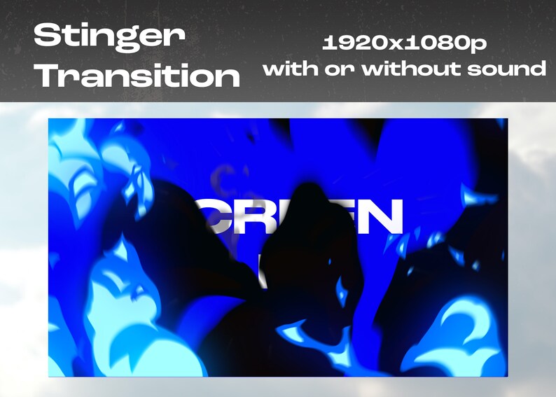 Blue Fire Stinger Transition - Etsy