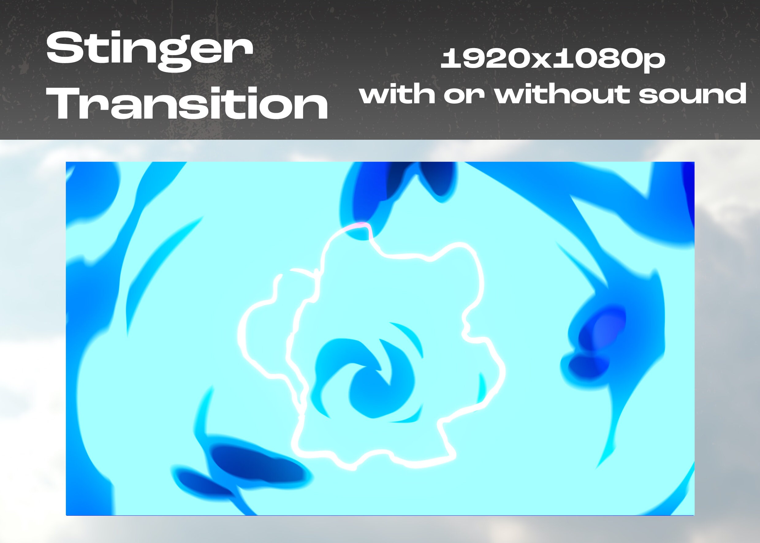 Blue Fire Stinger Transition - Etsy