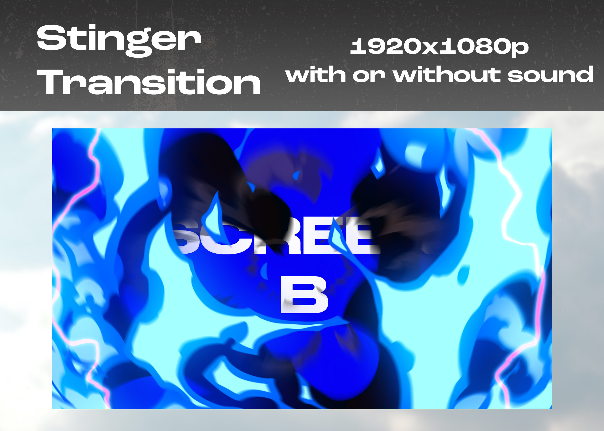 Blue Fire Stinger Transition - Etsy