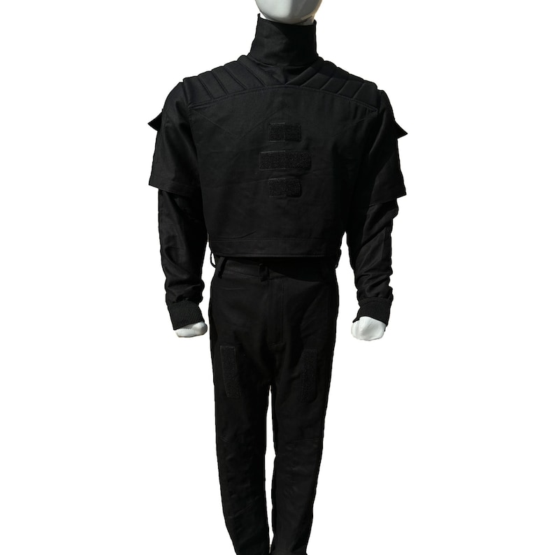 Mandalorian Star War Custom Flight Suit Cosplay 3 Piece Black Suite ...