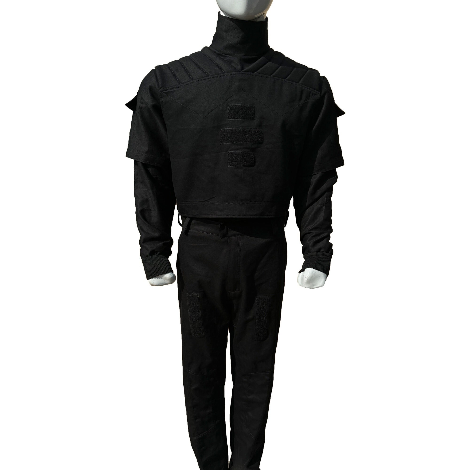 Mandalorian Star War Custom Flight Suit Cosplay 3 Piece Black Suite ...