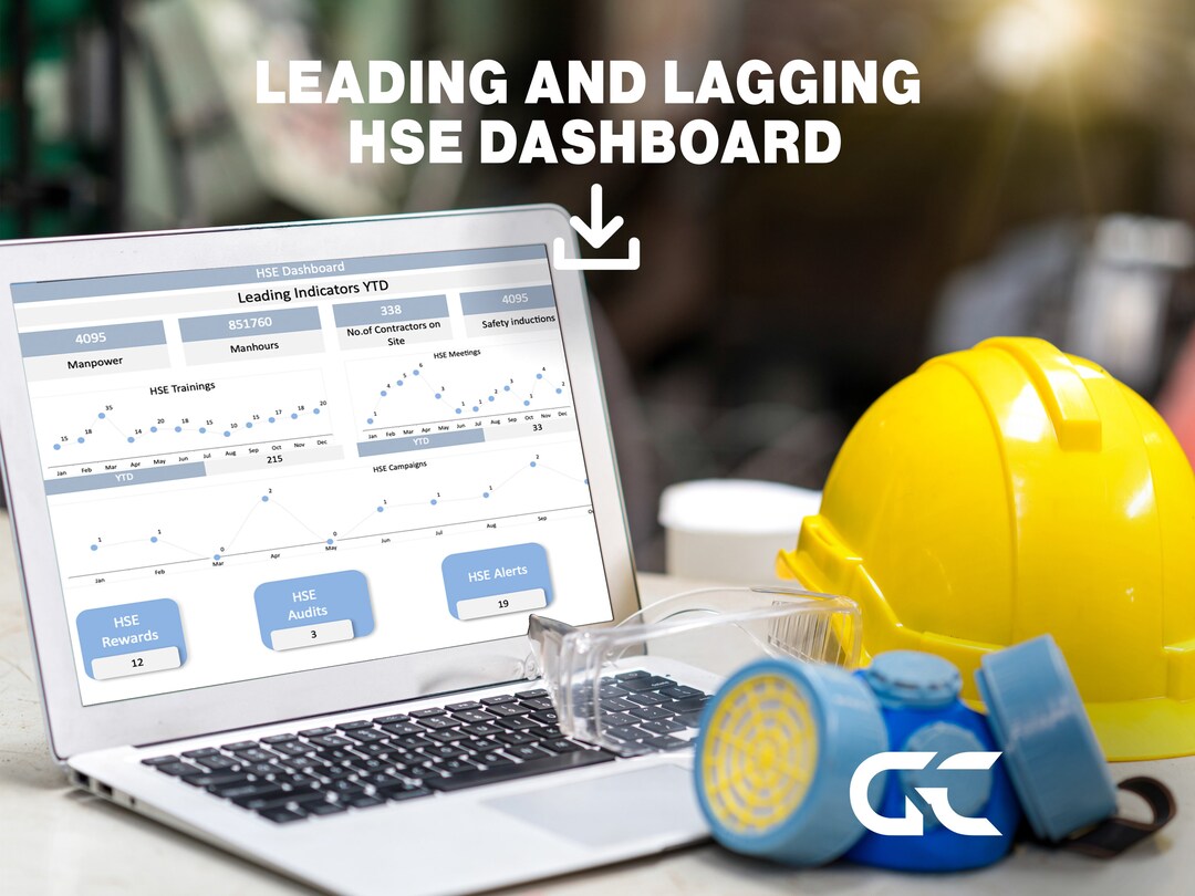 HSE Leading and Lagging Excel Dashboard, Lead Tracker, Dashboard Excel ...