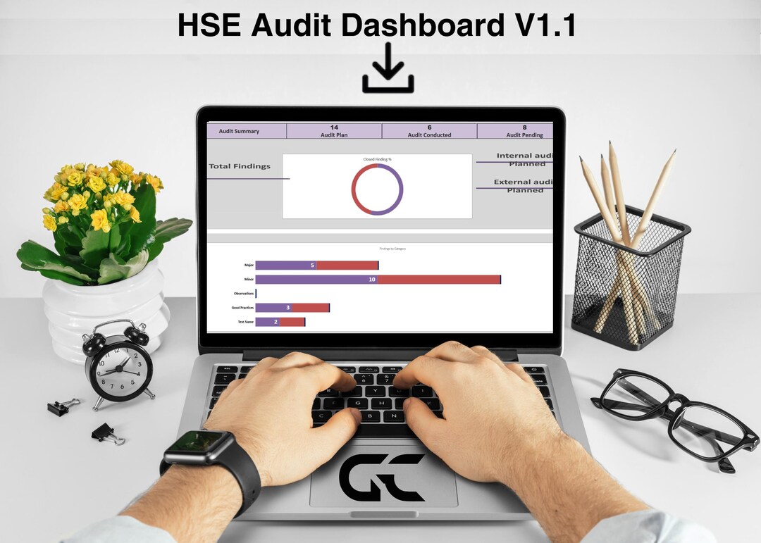 HSE Audit Dashboard V1.1, Microsoft Excel Dashboard, HSE Dashboard ...
