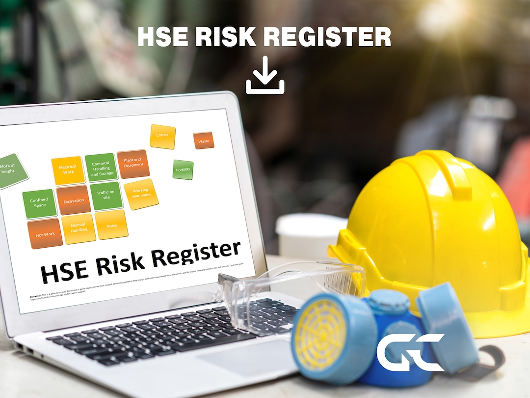 HSE Risk Register Microsoft Word Document, Risk Assessment Word ...