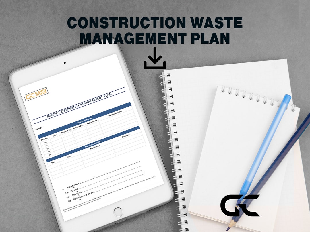 Construction Waste Management Plan Template - Etsy