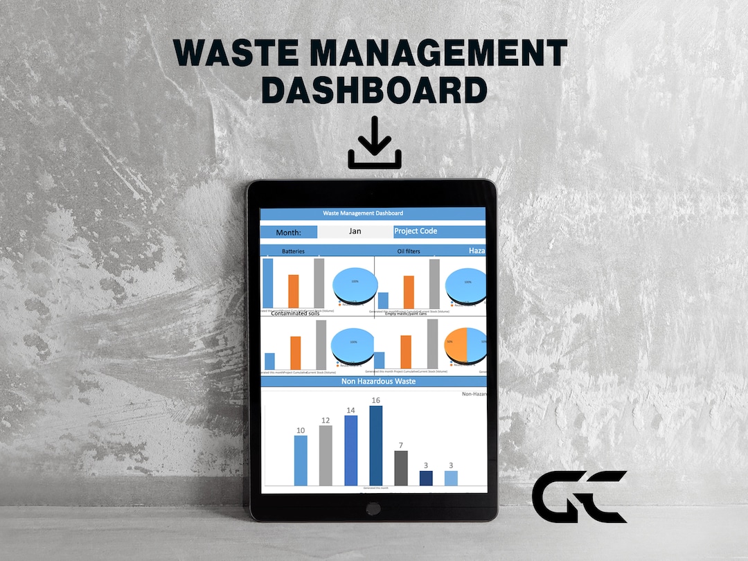 Waste Management Excel Dashboard - Etsy