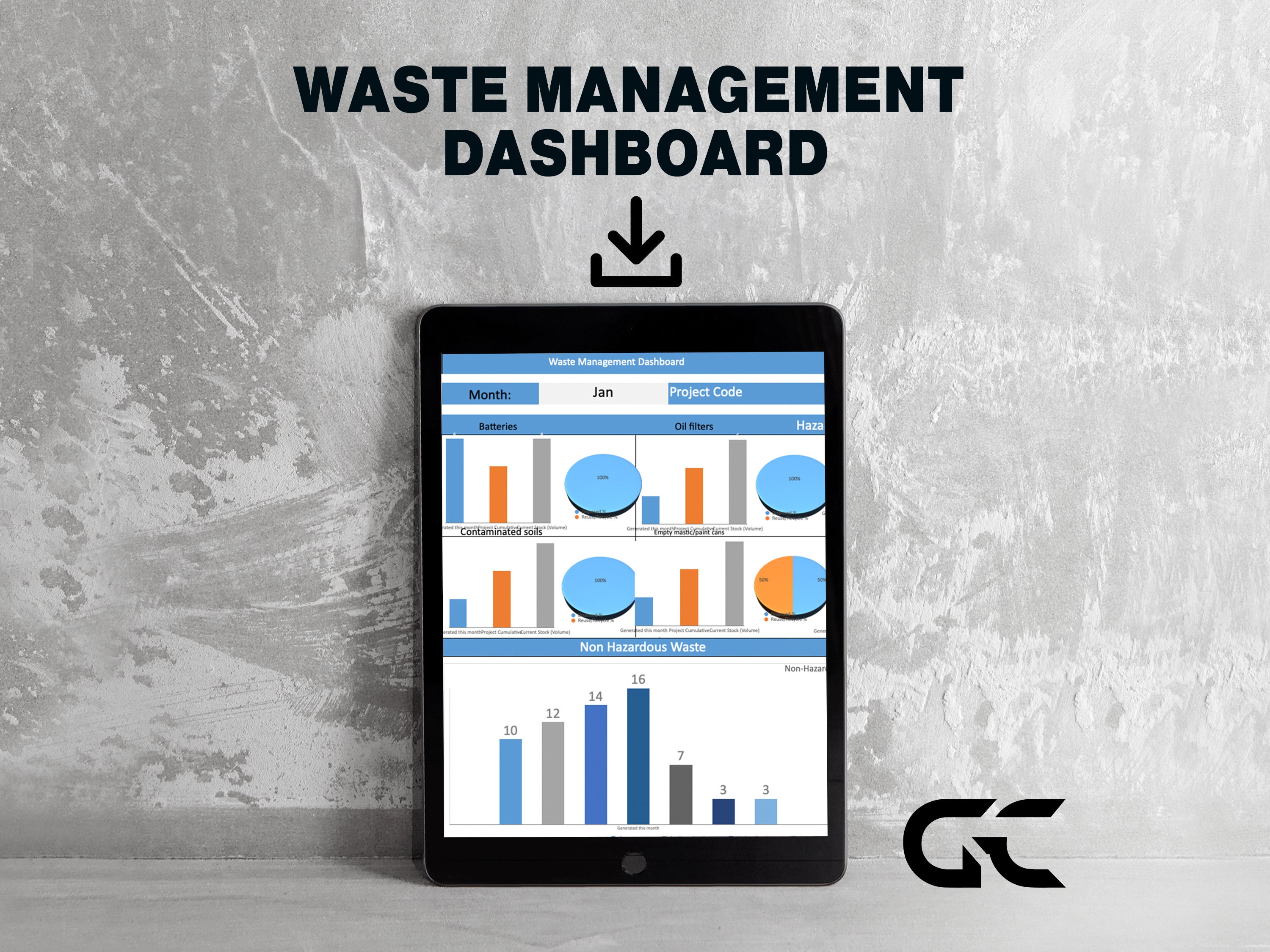 Waste Management Excel Dashboard - Etsy