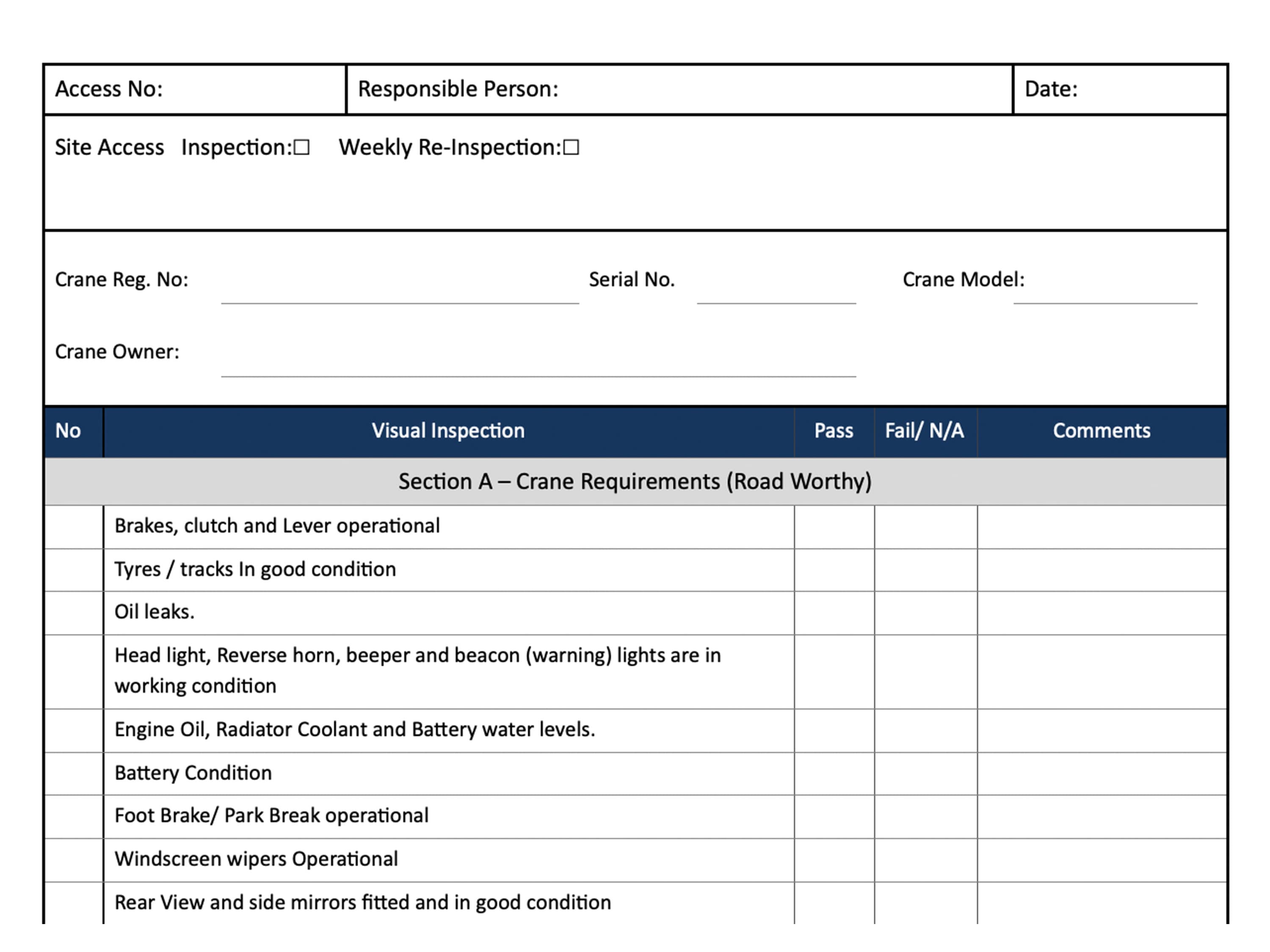 Project Lifting Plan Microsoft Word Template - Etsy
