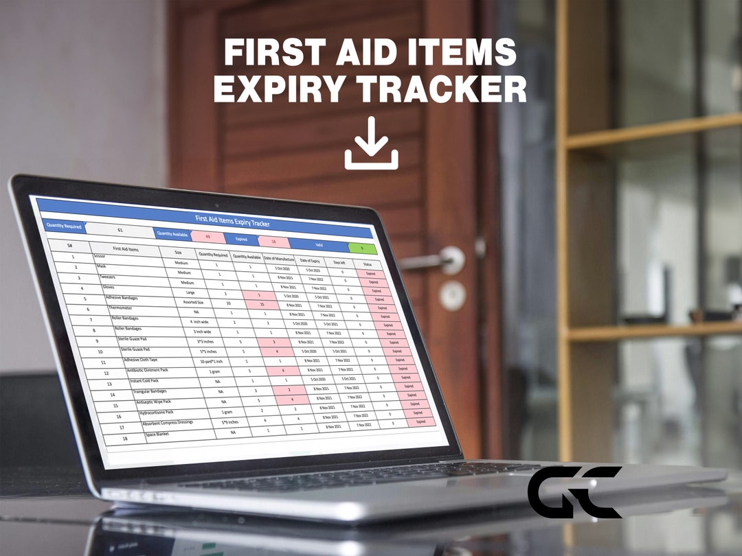First Aid Items Expiry Tracker - Etsy