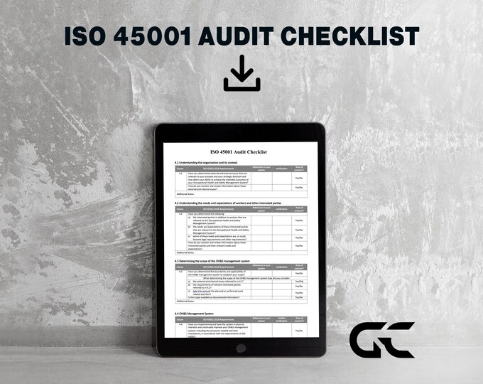 ISO 45001 Auditing Tool Health and Safety Dashboard Excel Template - Etsy Canada