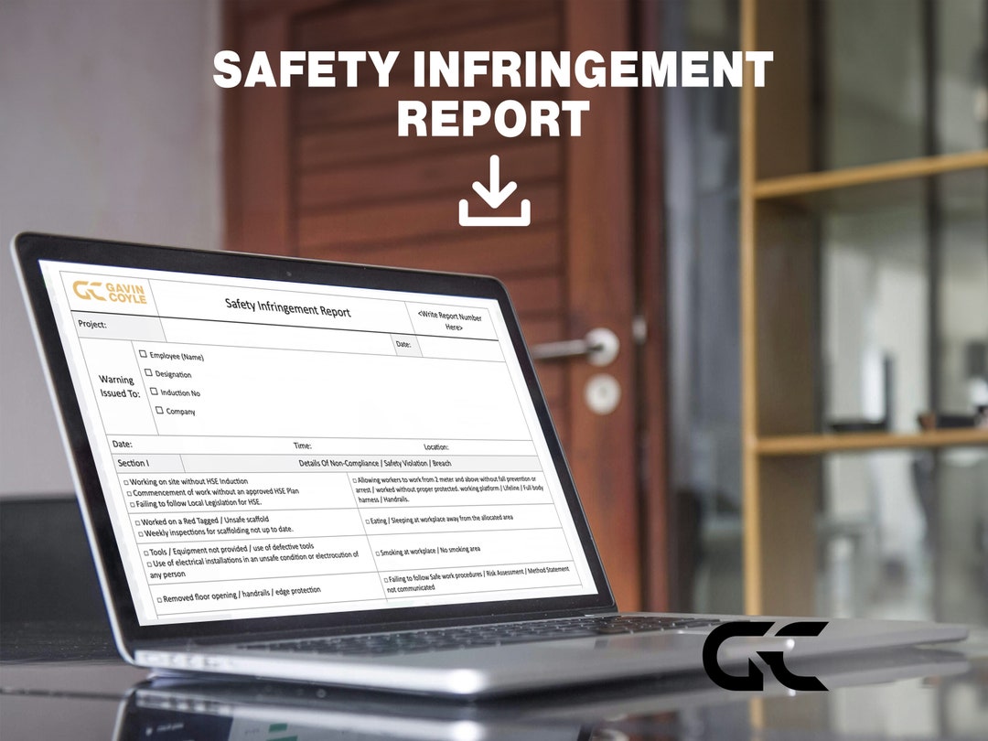 Safety Infringement Report Microsoft Word Template - Etsy