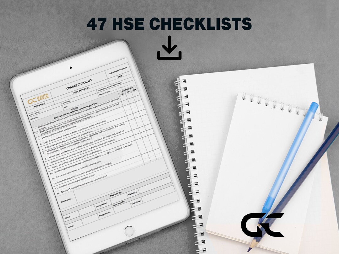 47 HSE Checklists Microsoft Word - Etsy