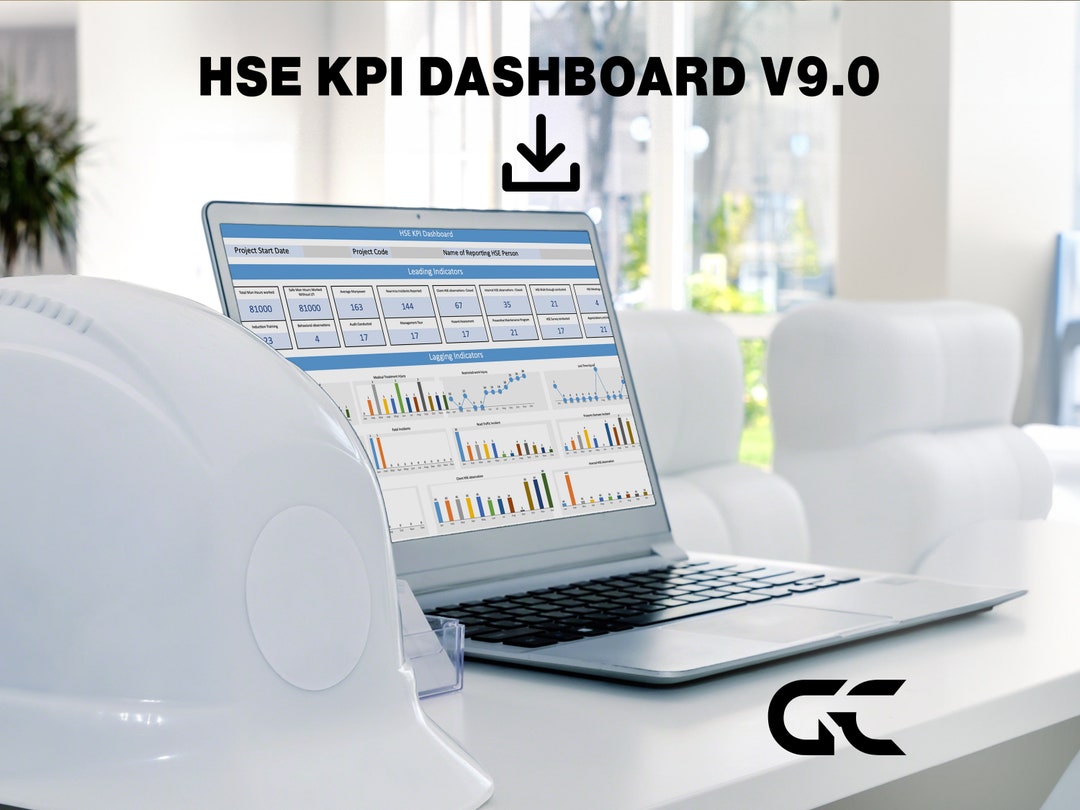 HSE KPI Dashboard V9.0, Microsoft Excel Dashboard, HSE Dashboard ...