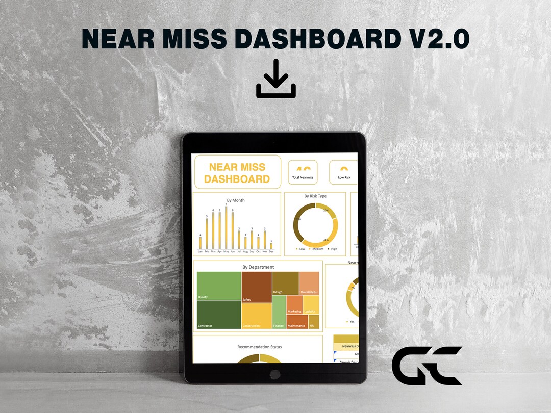 Near Miss Excel Dashboard V2.0 - Etsy