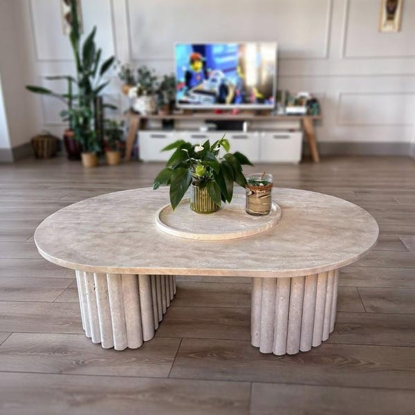 Travertine Coffee Table - Etsy