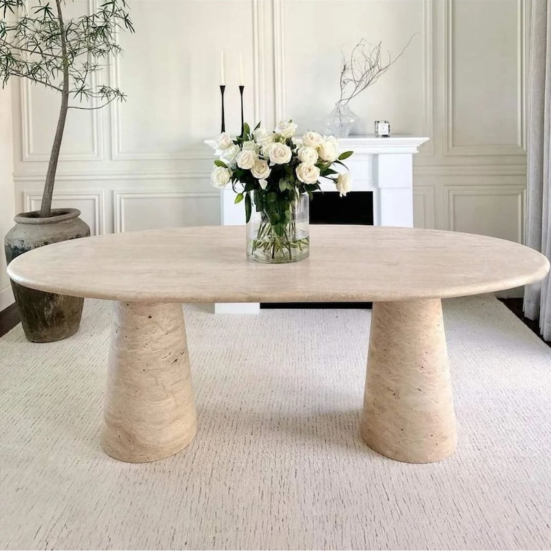 Travertine Table - Etsy