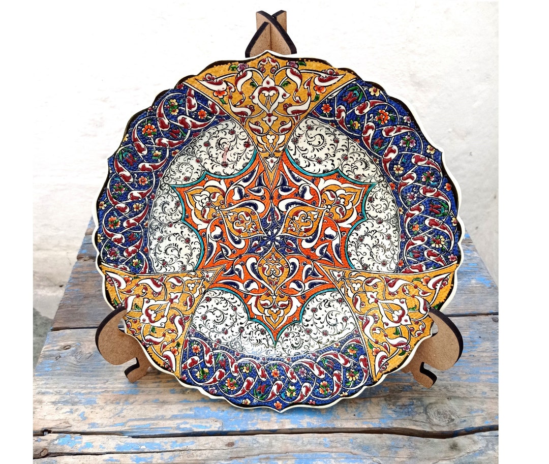 Handmade, Hand-painted Decorative Plate With Classical Motifs Decorated ...