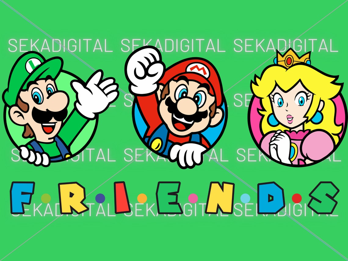Super Mario Family Png Svg,super Mario Princess Png Svg, Princess ...