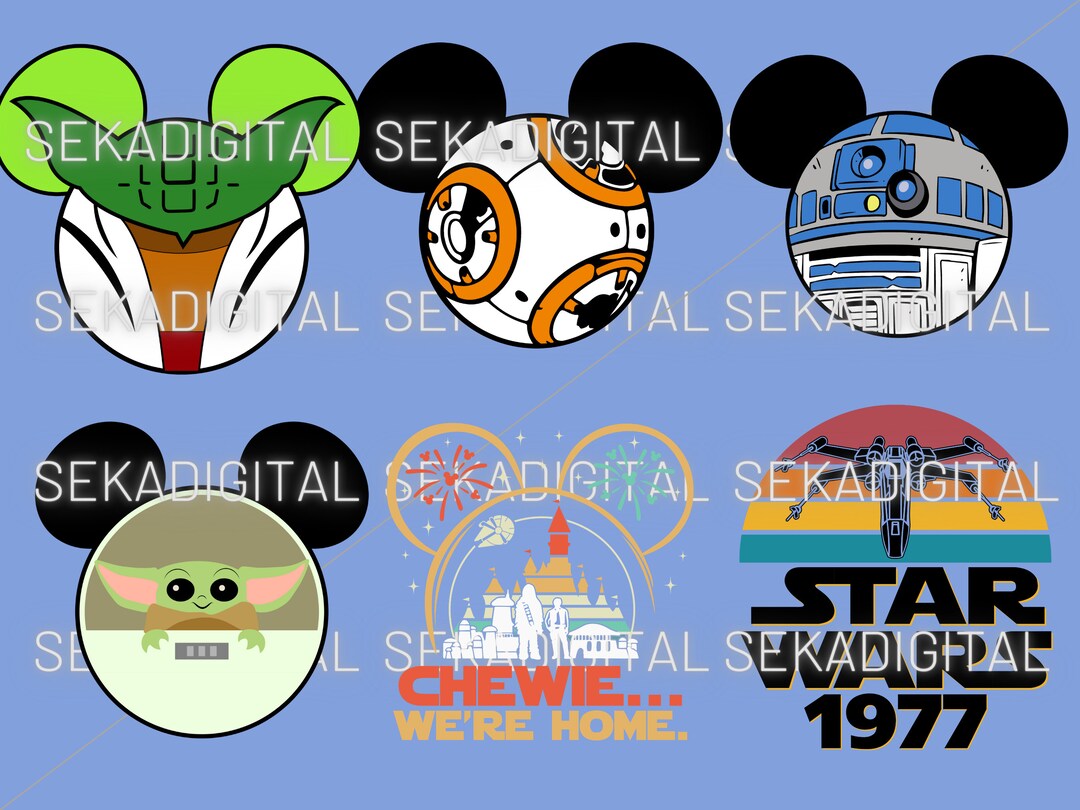 Bundle Star Wars Digital Png Svg, Starwars Sticker PNG, Clipart Vector ...