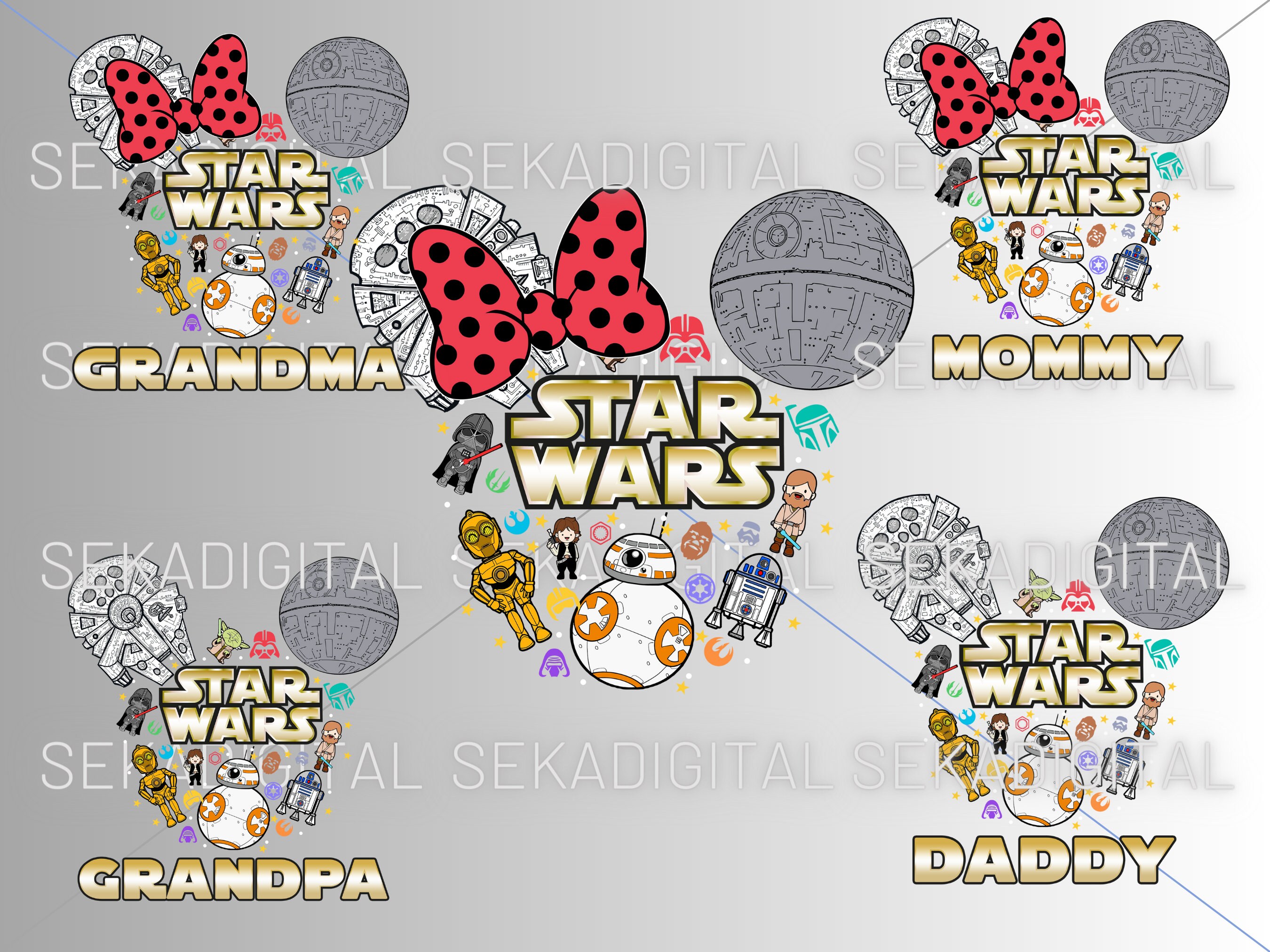 Star Wars Digital Bundle Png Svg, Starwars Sticker PNG, Clipart Vector ...