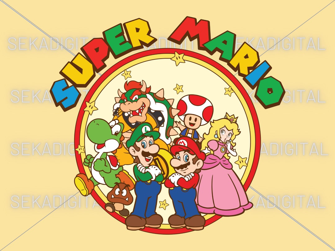 Super Mario Family Png Svg, Super Mario Png, Mario Svg,super Mario ...