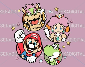 Super Mario Family Png Svg, Super Mario Png, Mario Svg,super Mario ...