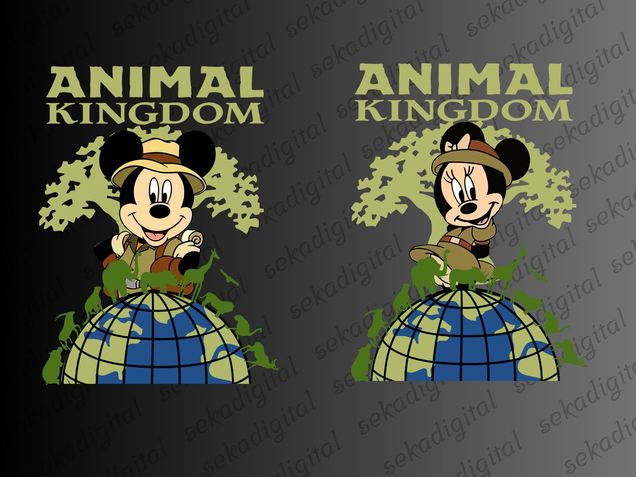 Animal Kingdom Mickey Png Mickey Mouse and Minnie Mouse - Etsy