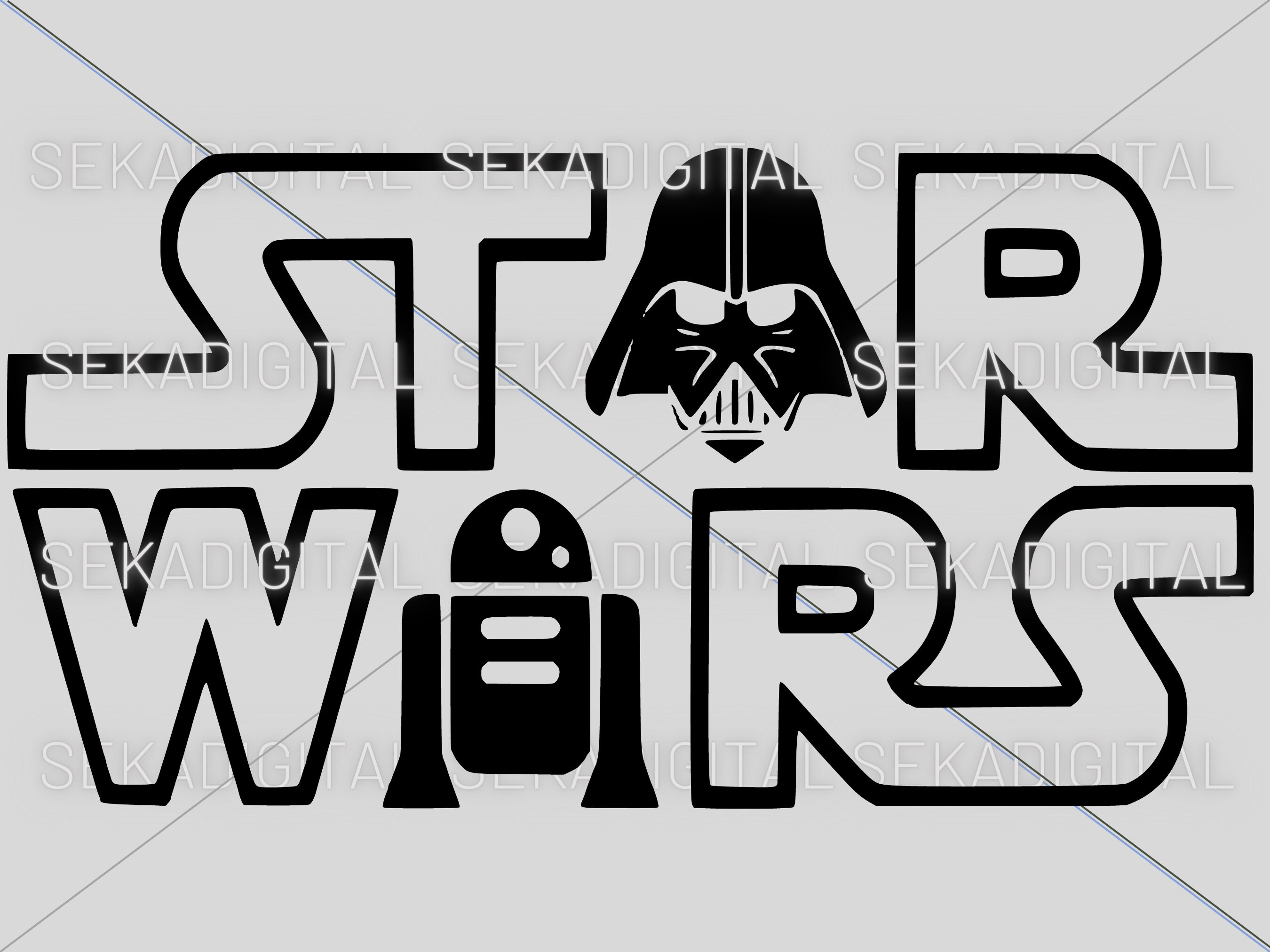 Star Wars Digital Png Svg, Starwars Sticker PNG, Clipart Vector Style ...
