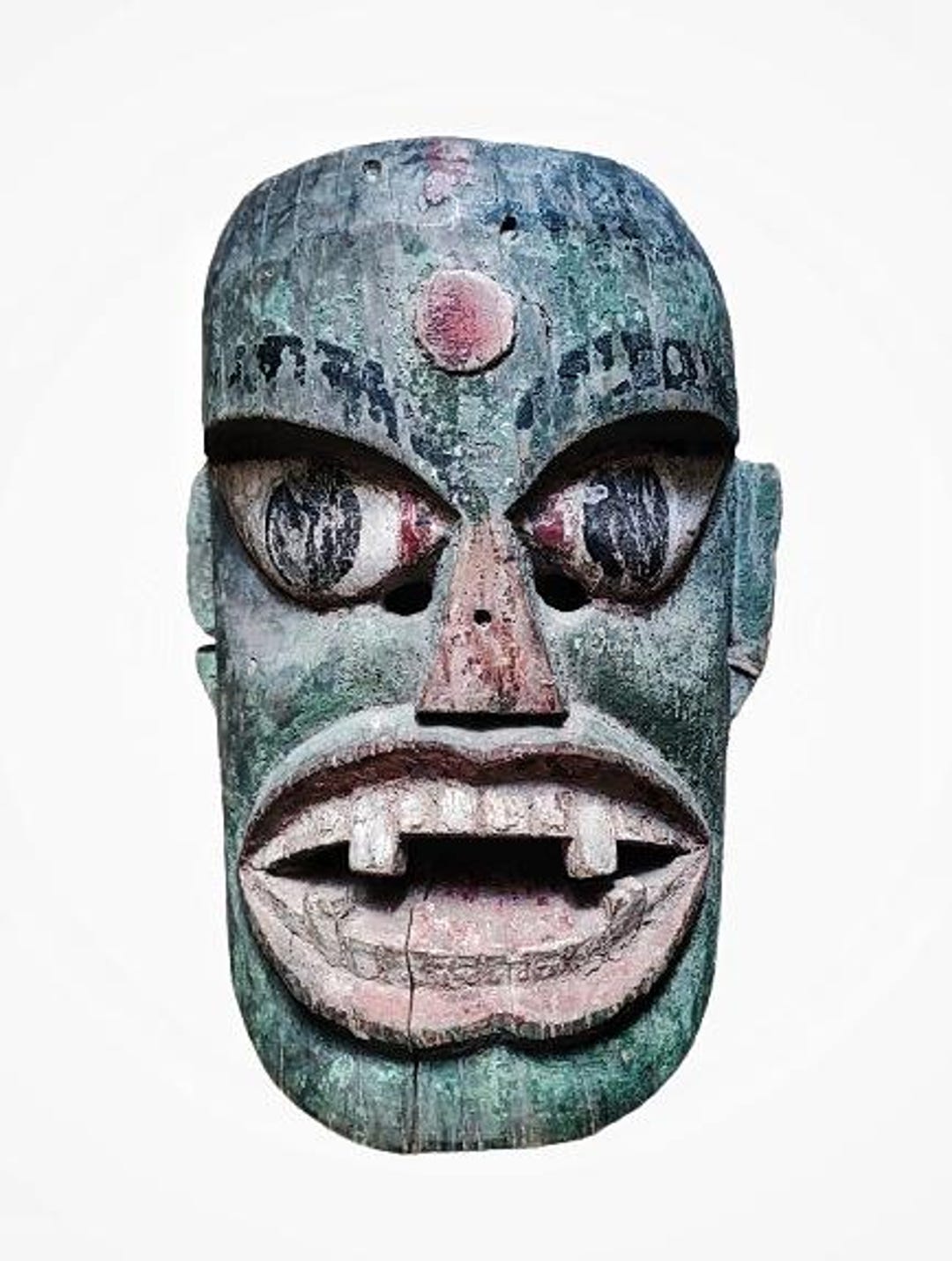 Ancient Large Polychrome Ritual Nepalese Mask. - Etsy