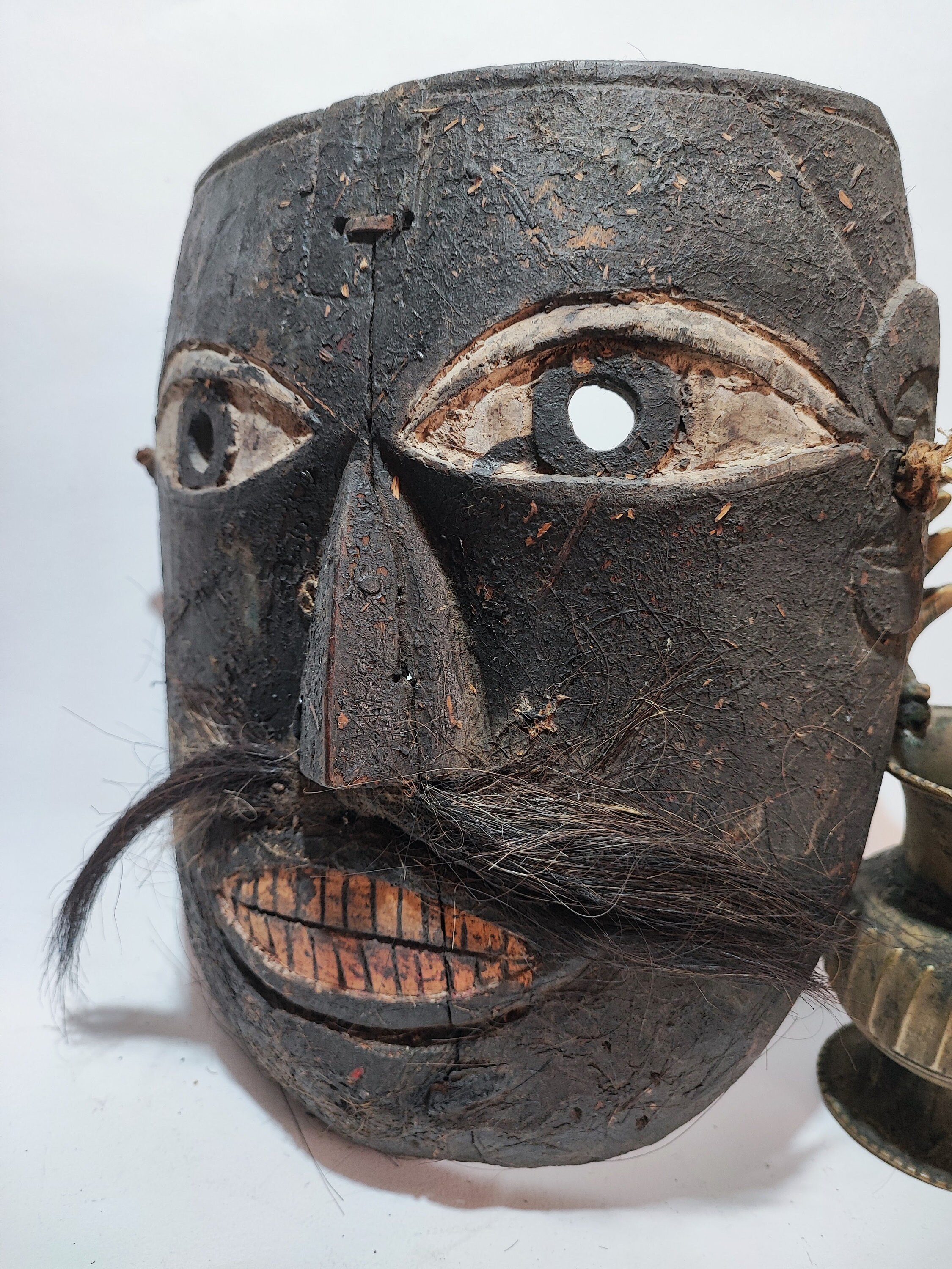 Vintage Wooden Himalayan Mask - Etsy