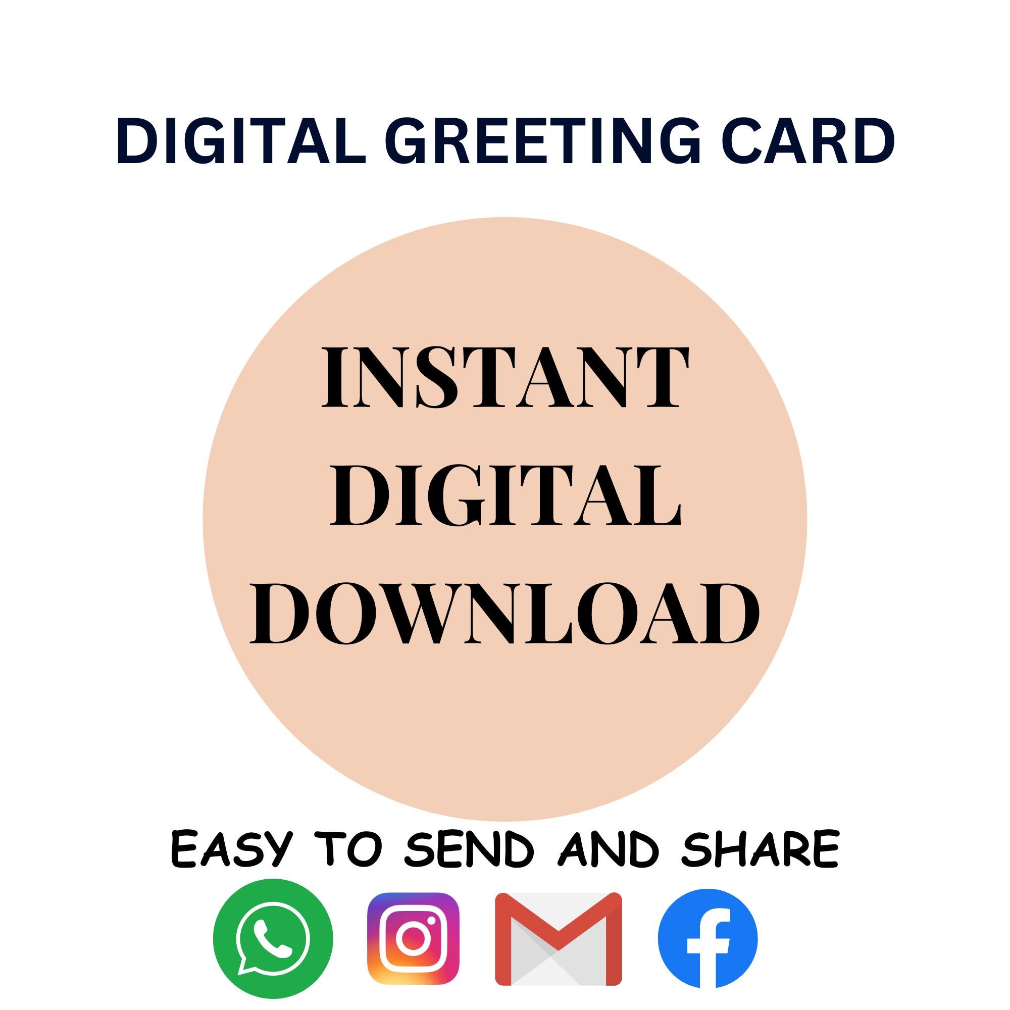 Fathers Day Card Digital Greetings Card heartfelt Dad Instant Download ...