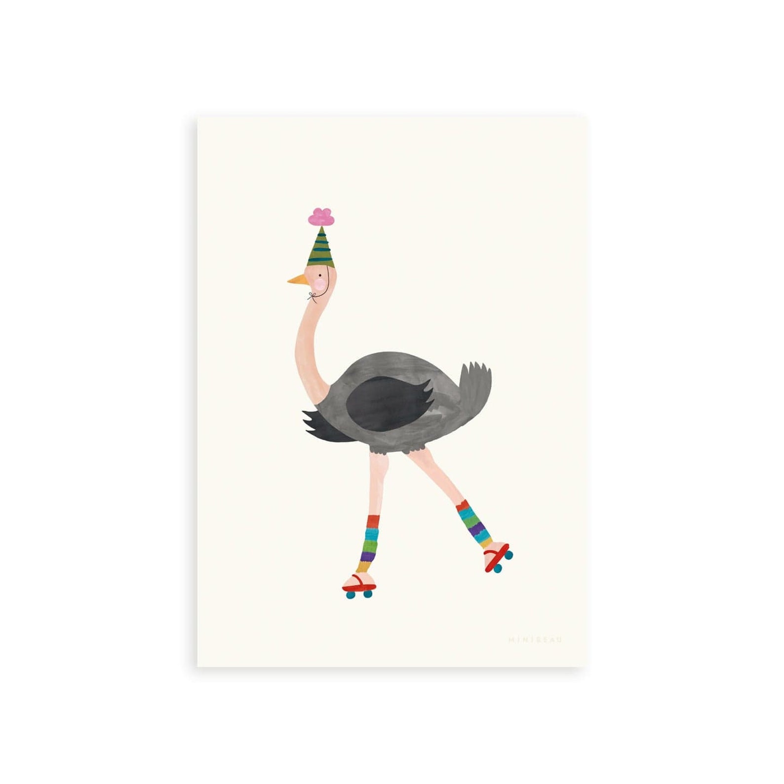 Fun Kids Art Print the Party Ostrich Art Print is Perfect for Adding a ...