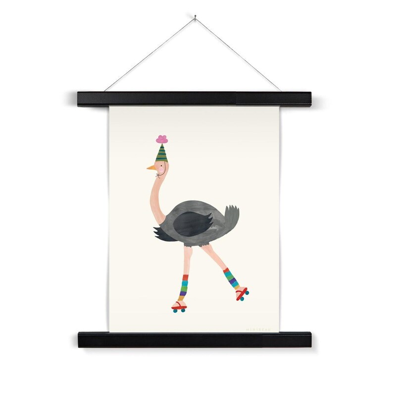 Fun Kids Art Print - the Party Ostrich Art Print is Perfect for Adding ...