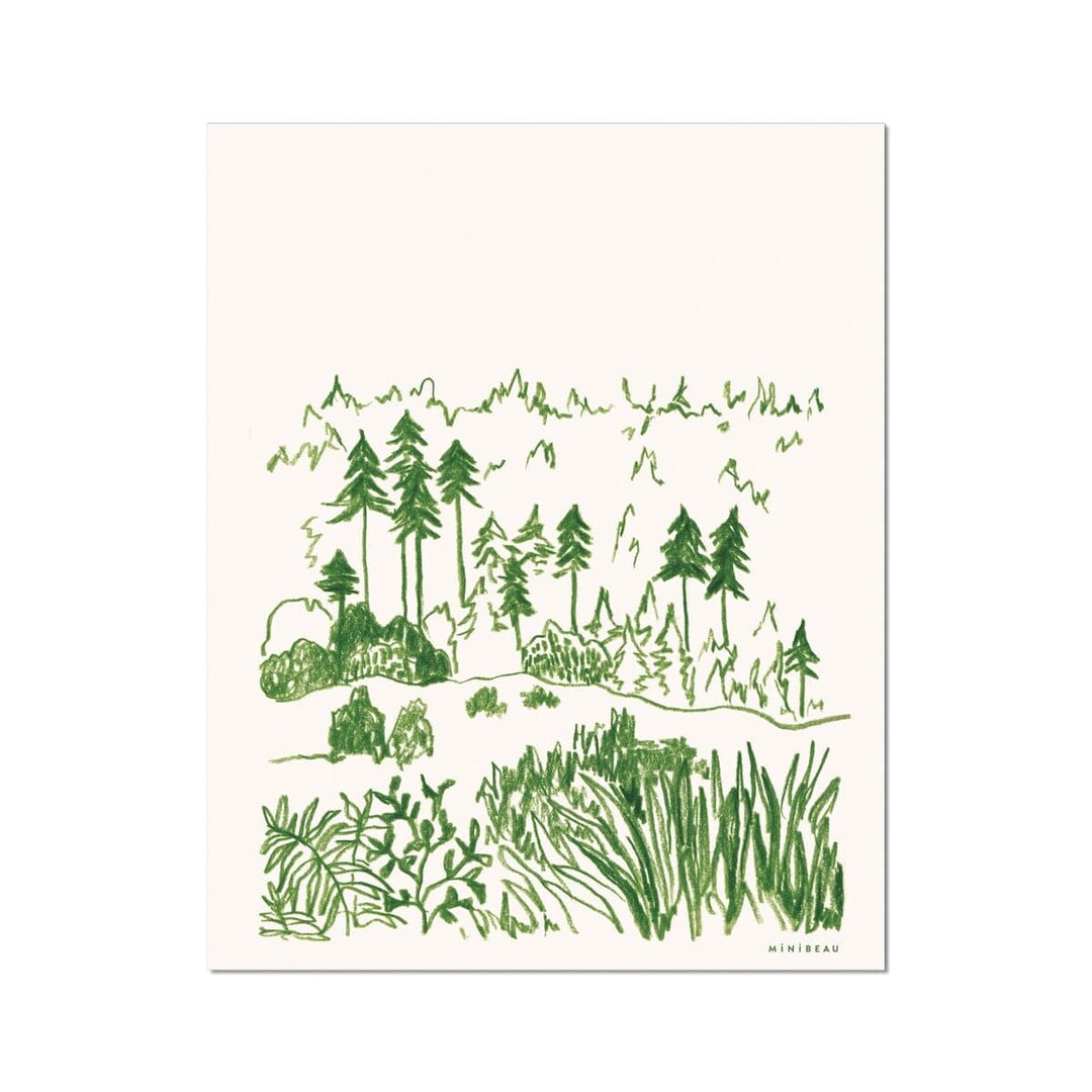 Minimalist Art Print the Woods Art Print is the Perfect Way to Bring ...