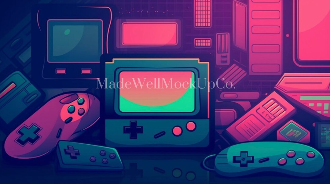 90s Background Bundle, 90s Zoom Background, Mockup Bundle, 90's ...