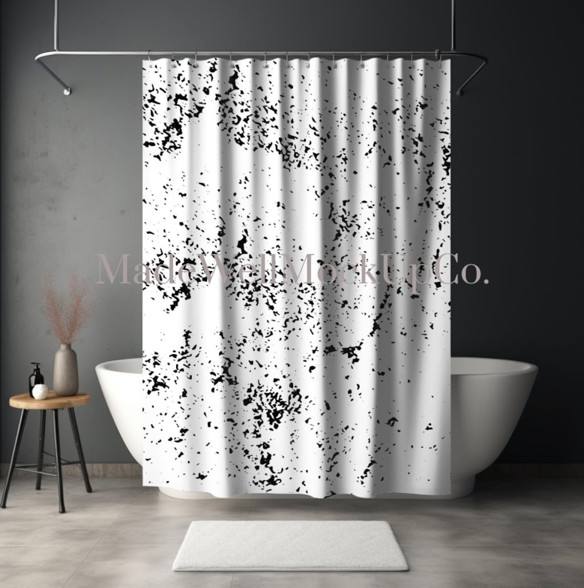 Canva Overlay Mock Up, Canva Overlay Mock up Shower Curtain, Drag and ...