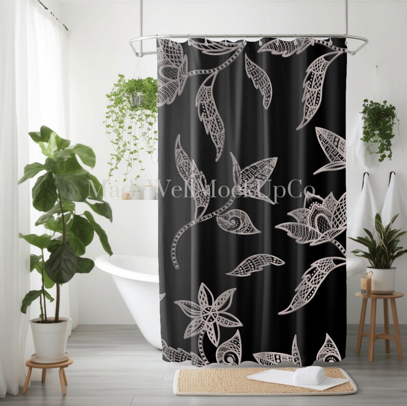 Canva Overlay Mock Up, Canva Overlay Mock up Shower Curtain, Drag and ...