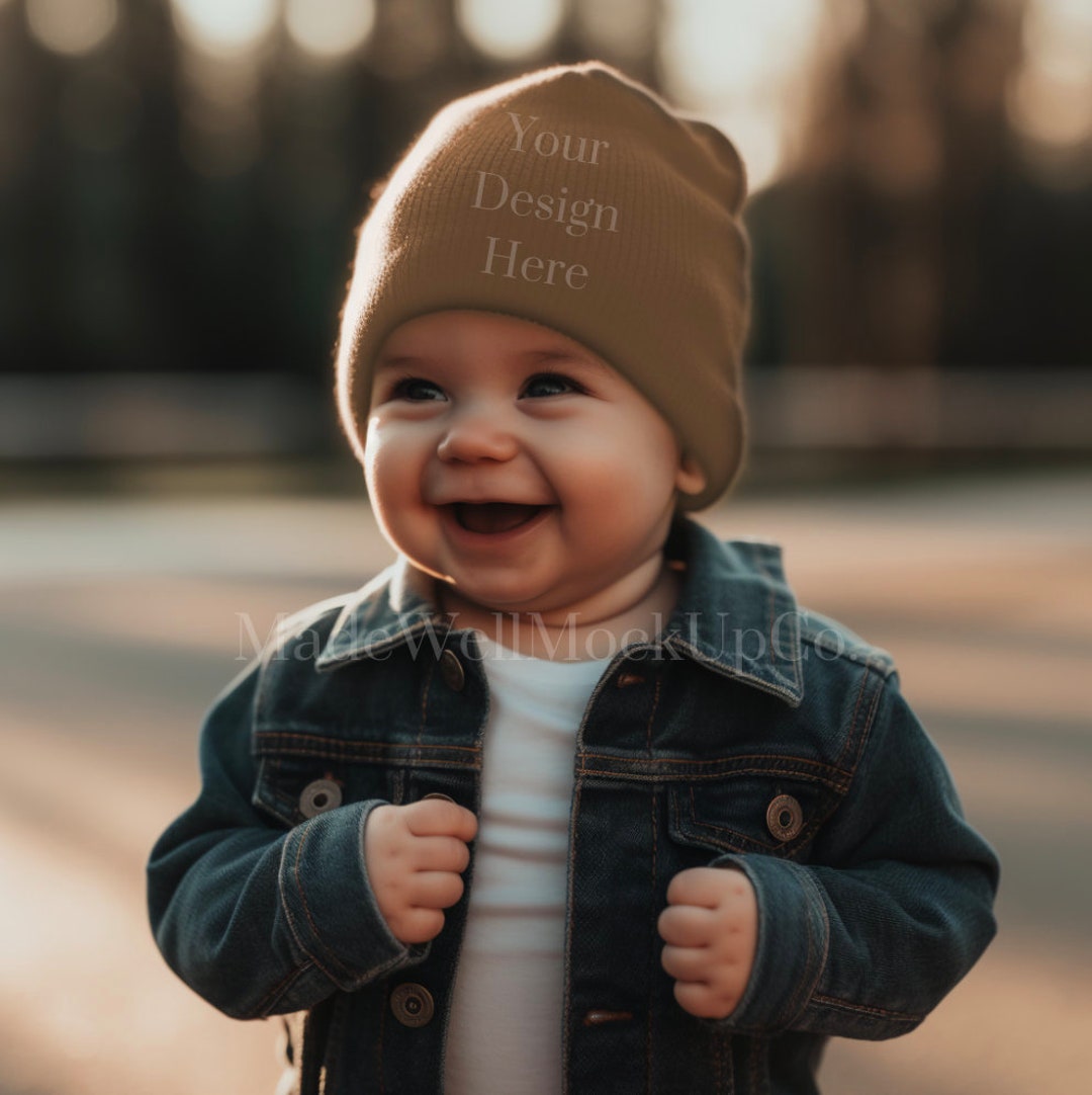 Beanie Mockup, Beanie Mock Up, Toddler Beanie Mock, Beanie Mockup Baby ...