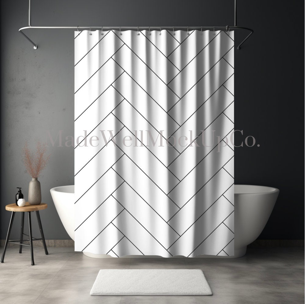 Canva Overlay Mock Up, Canva Overlay Mock up Shower Curtain, Drag and ...