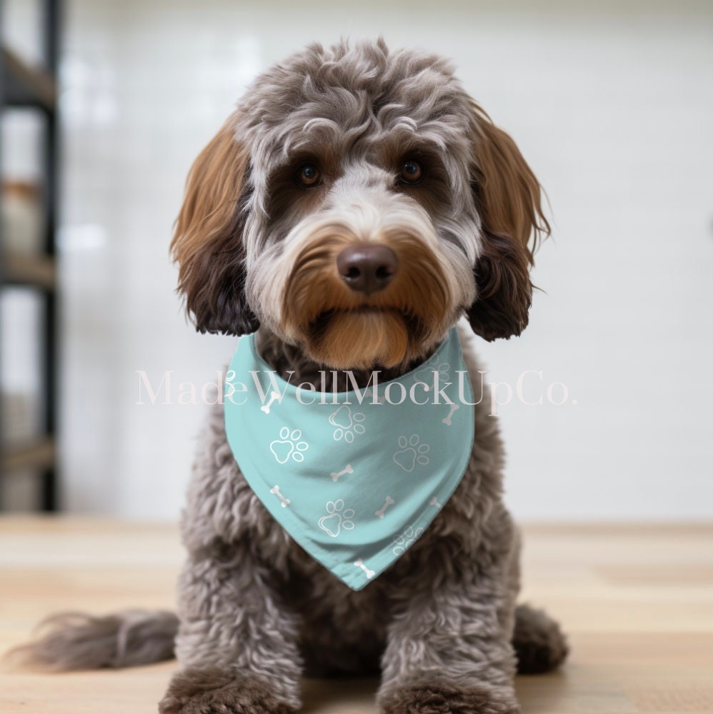 Canva Overlay Mock Up, Pet Bandana Mock Ups, Dog Bandana Mock Up, Canva ...