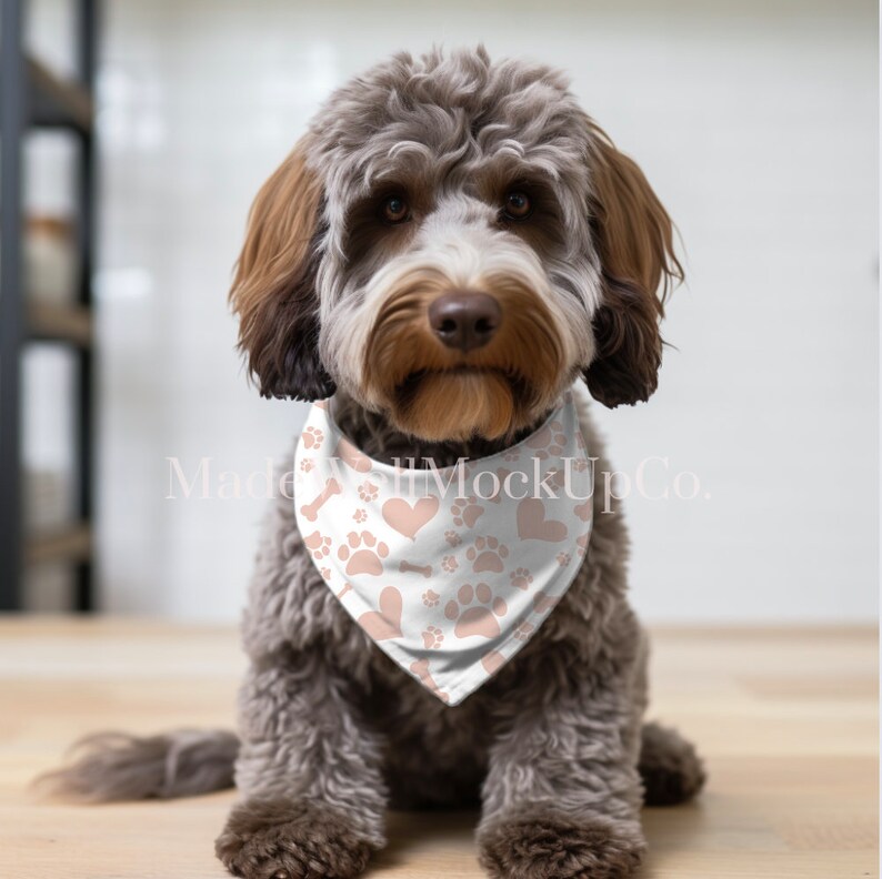Canva Overlay Mock Up, Pet Bandana Mock Ups, Dog Bandana Mock Up, Canva ...