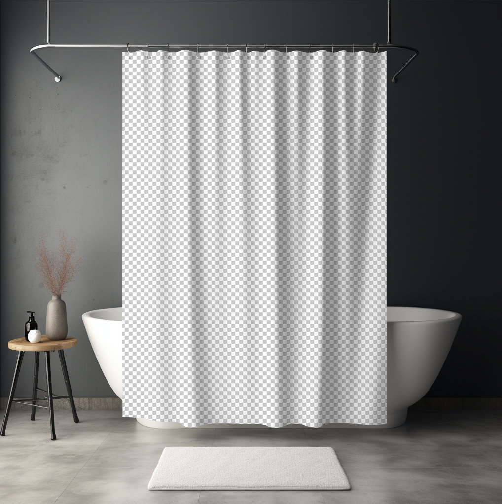 Canva Overlay Mock Up, Canva Overlay Mock up Shower Curtain, Drag and ...