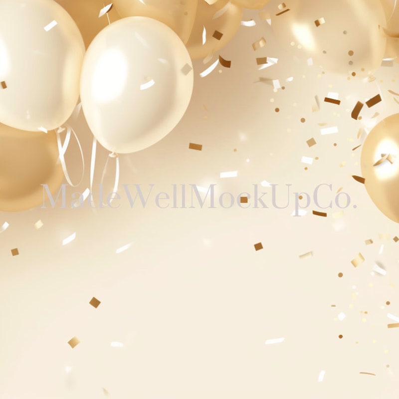 White Birthday Background Design - Etsy